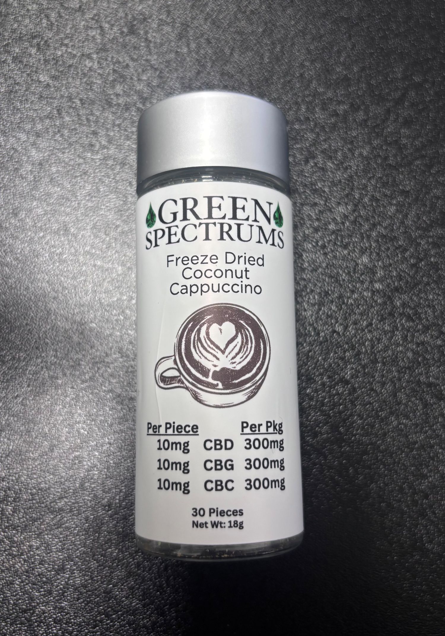 Green Spectrums Freeze Dried Coconut Cappuccino 10mg CBD Coffee Orbz ...