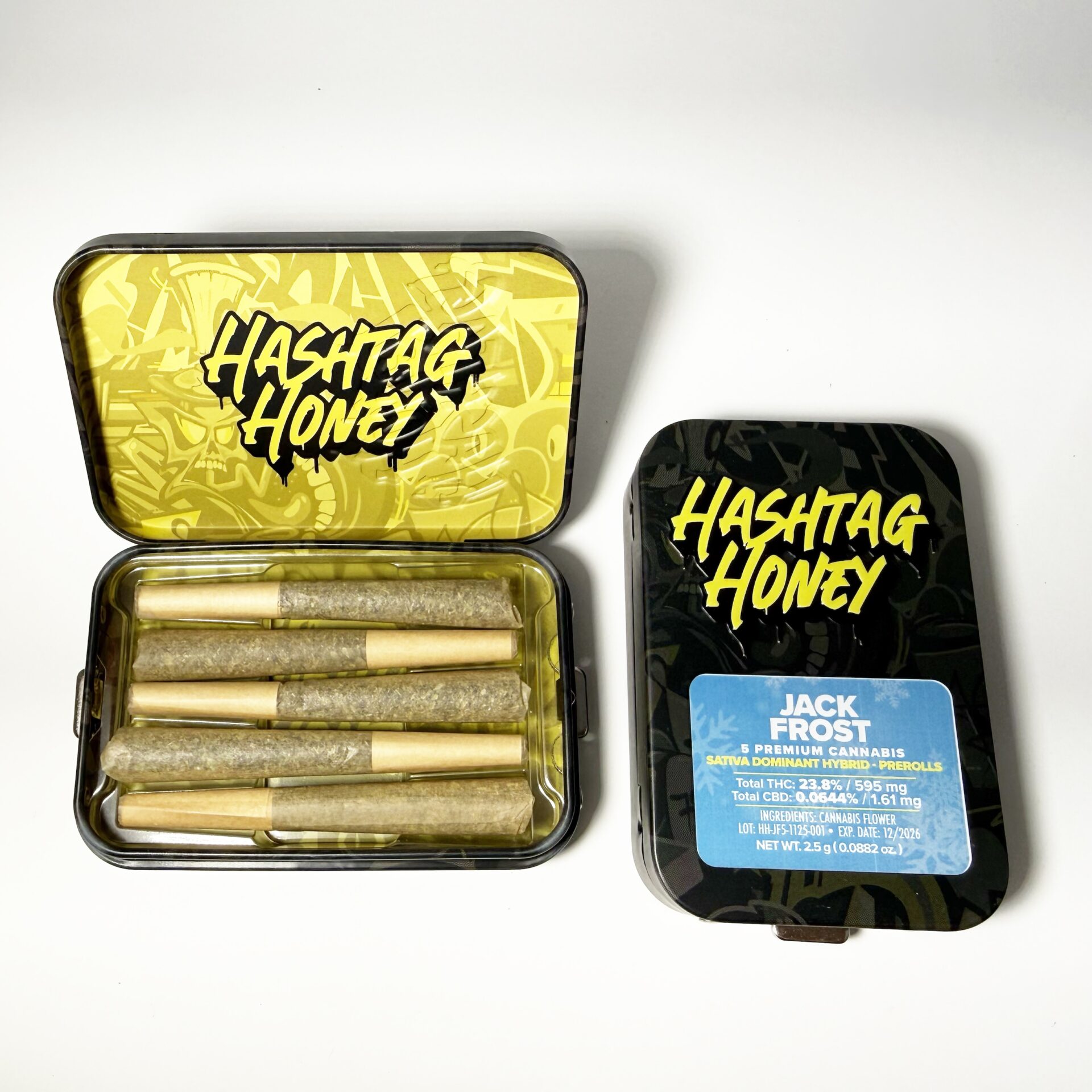 Hashtag Honey Jack Frost Pre-Rolls 5-pack (Hybrid Sativa) 24% {2.5g ...