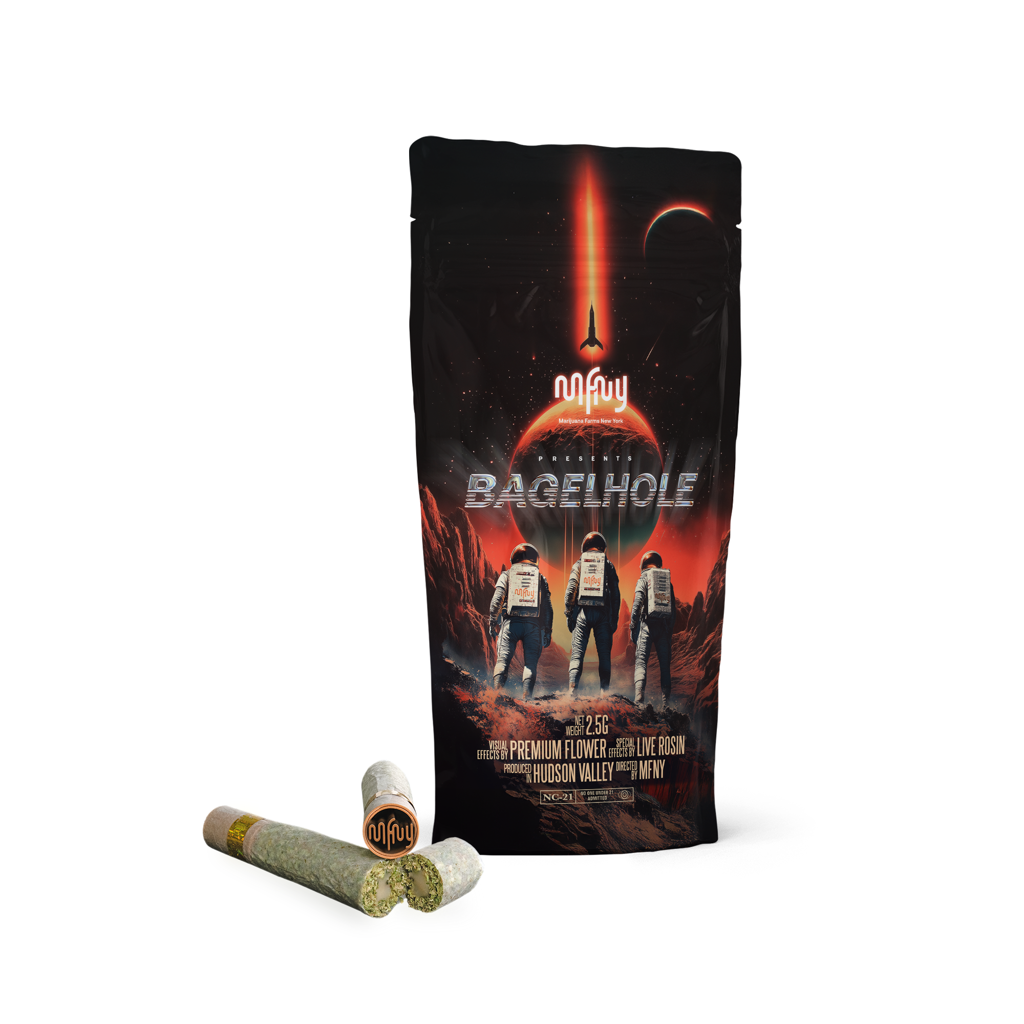 MFNY Oishii x Grape Guava Rosin BagelHole Pre-roll (Hybrid) 45.99% {2 ...